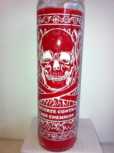 Protection from Enemies 7 Day Unscented Red Candle in Glass (Muerte Contra Mis Enemigos)