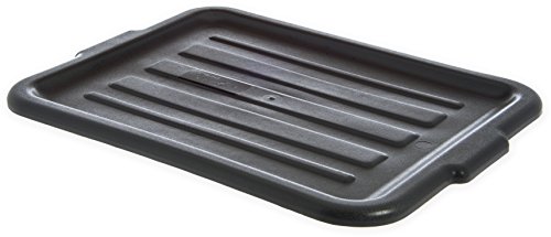 Carlisle FoodService Products N4401203 Comfort Curve⢠Ergonomic Wash Basin Tote Box Lid, Universal, Black (Pack of 12)