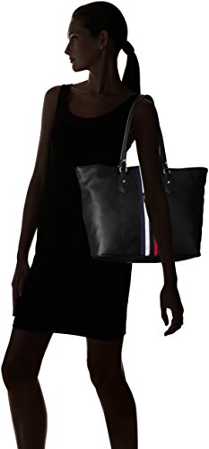 Tommy Hilfiger Women's Jaden Travel Tote Bag ,Black Polyvinyl Chloride