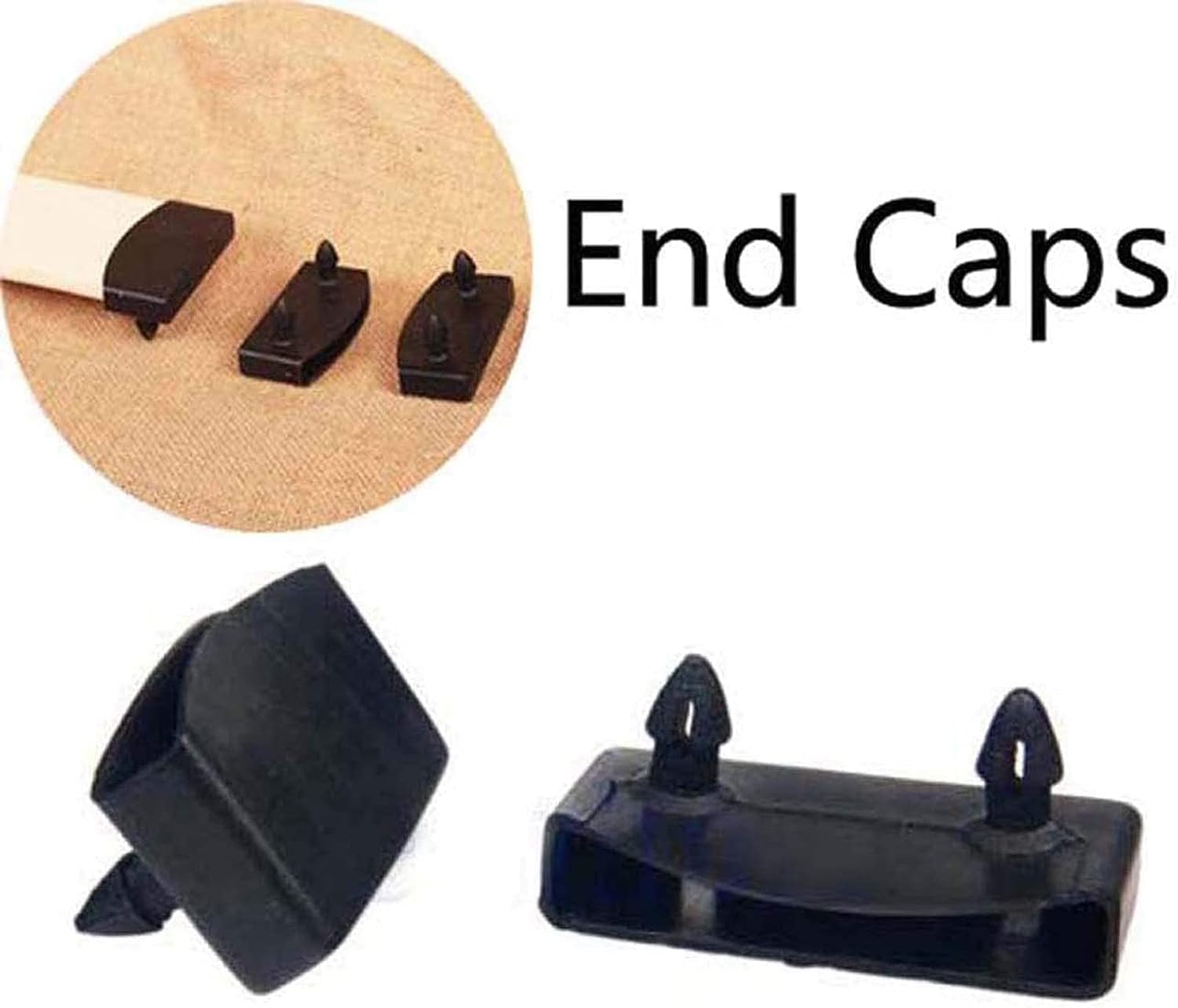 XIAONAN 24Pcs 55mm x 9mm Plastic Bed Slat Cover Replacement Holder Caps for Holding Securing Wooden Slats Bed Base (12pcs End Caps + 12pcs Centre Caps)