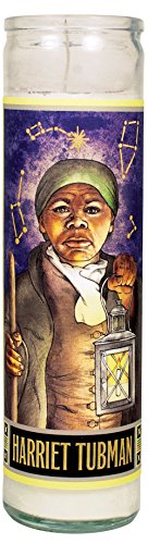 Harriet Tubman Secular Saint Candle - 8.5 Inch Tall Glass Prayer Votive - Made in The USA