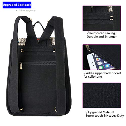 Goodhan Vintage Embroidered Women Backpack Ethnic Travel Handbag Shoulder Bag