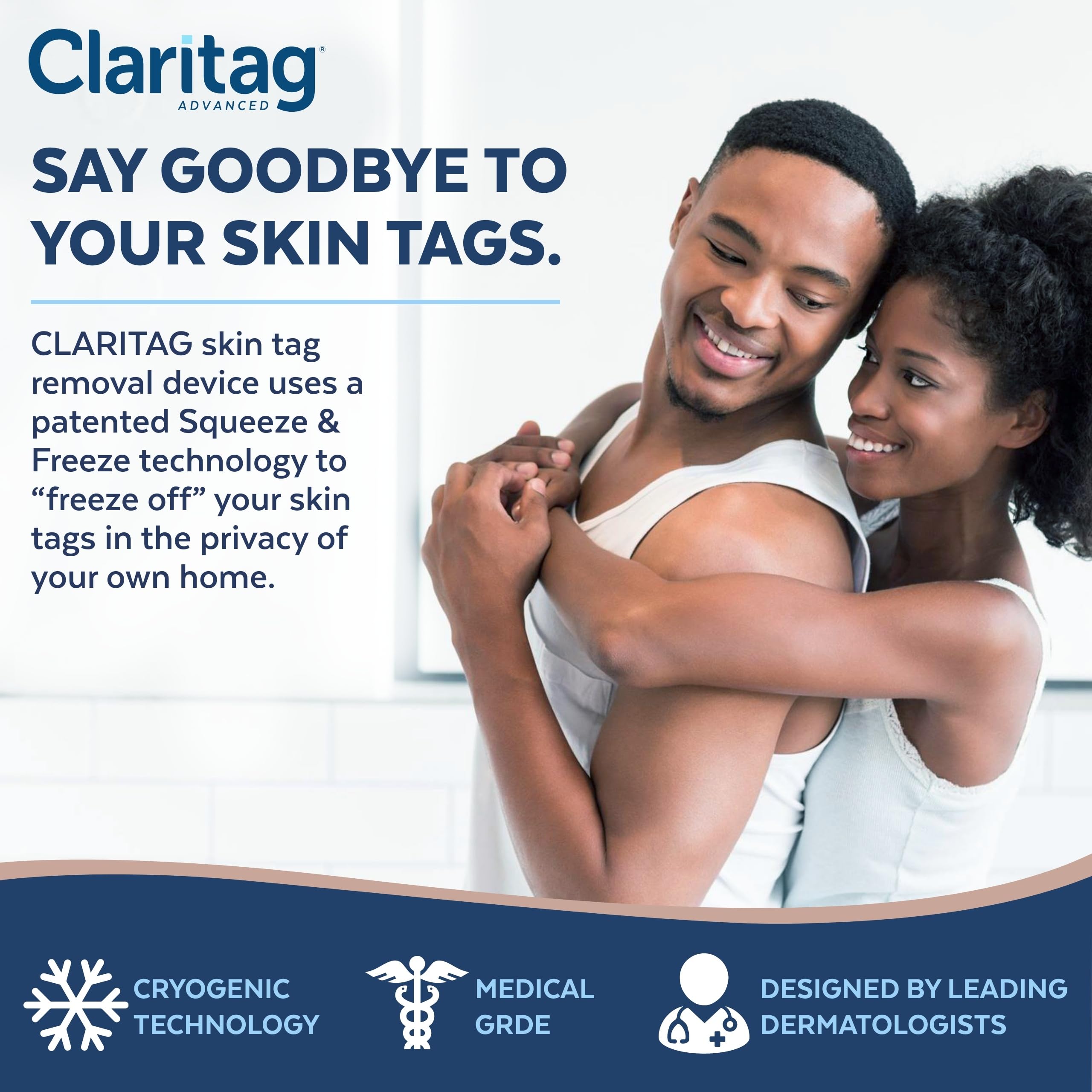 Claritag Advanced Skin Tag Remover - FDA-Cleared Device - Only for Skin Tag Removal - Works in 7-14 Days - Up to 10 Treatment Cycles - Cryogenic Freeze-Off Kit