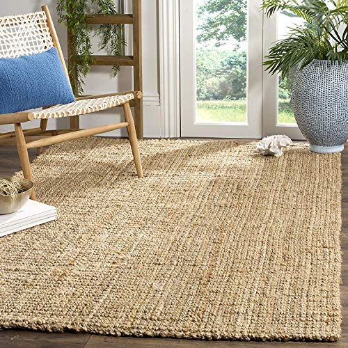 Royal Sapphire Natural Fiber Hand Woven Natural Jute Rectangle Area Rug Basketweave Natural Seagrass Rug for Home Decor (2 * 3 feet)