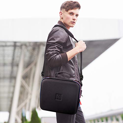 Kootek Carrying Case for Nintendo Switch and Switch OLED Model 2021, Hard Shell Travel Cases with 21 Games Storage Slots, Shoulder Strap, Storage for Switch Console, Pro Controller, Switch Dock