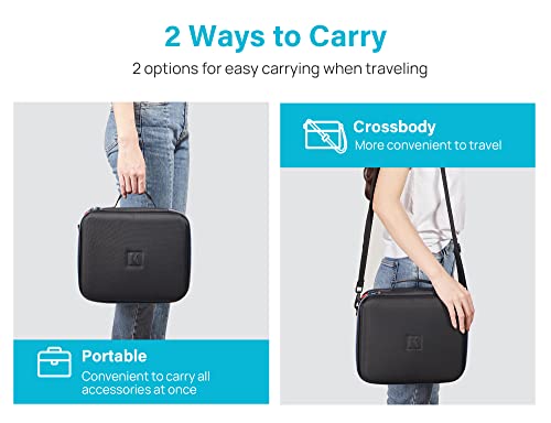 Kootek Carrying Case for Nintendo Switch and Switch OLED Model 2021, Hard Shell Travel Cases with 21 Games Storage Slots, Shoulder Strap, Storage for Switch Console, Pro Controller, Switch Dock