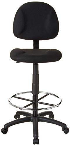 Boss Office Products Ergonomic Works Drafting Chair without Arms in Black