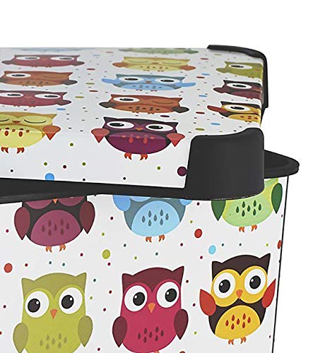 Curver Stockholm Owls Deco Storage Box Multi Colour, 22 Litre