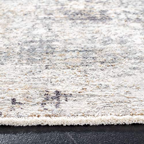 SAFAVIEH Dream Collection 2'6" x 4' Grey / Green DRM413F Vintage Oriental Distressed Premium Viscose Accent Rug