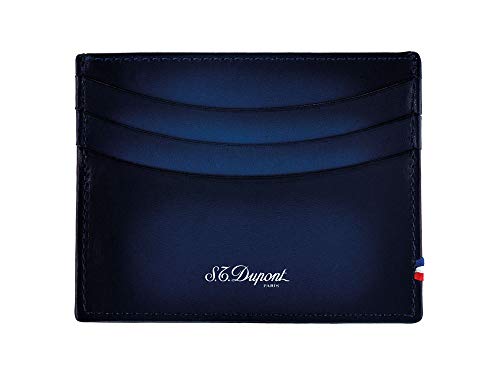 S.T. Dupont Atelier Credit card holder, Leather, Midnight Blue, 6 Cards, 190412