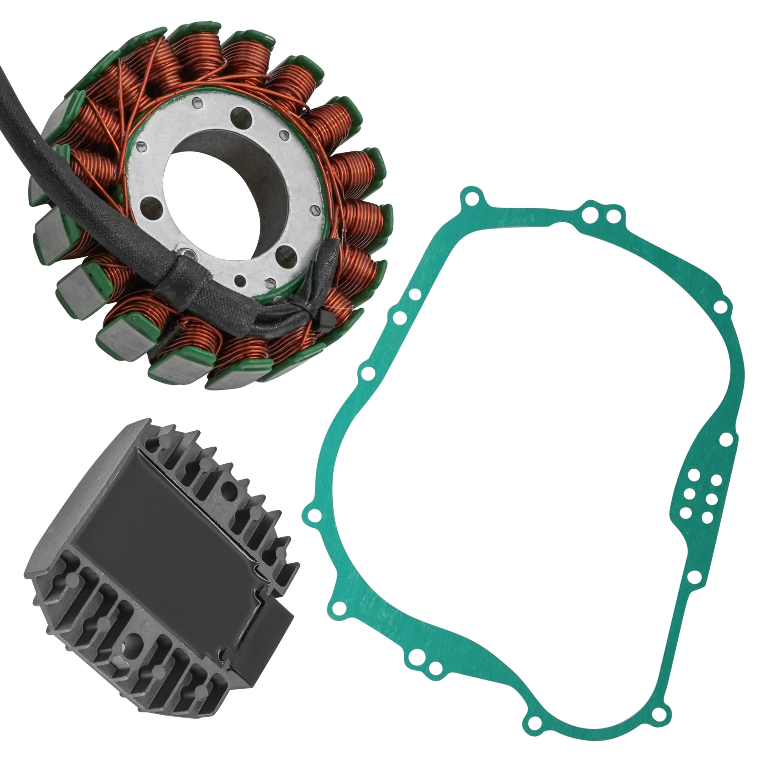 Caltric Stator & Gasket & Regulator Compatible with Kawasaki Lakota Sport 300 Kef300 Kef-300 2001-2003