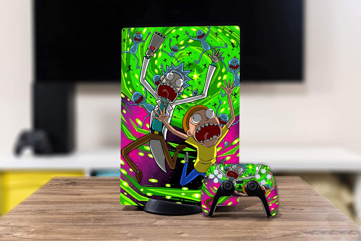 GaeErFut Anime P-S5/Play-station Protectors Skins Cover,P-S5/Play-Station Digital Edition Console Controller Skins Cover Protectors,Bubble-Free Stickers Protectors Accessories for P-S5