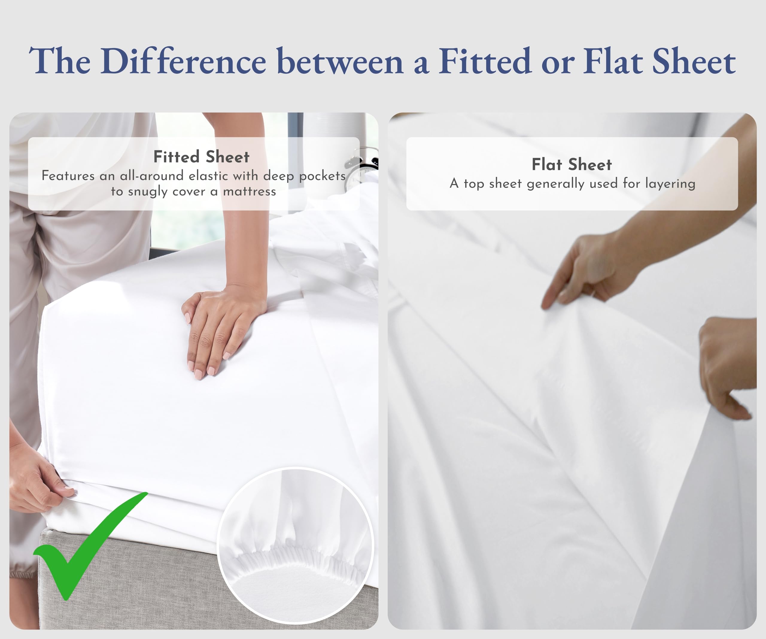 California Design Den Fitted Sheet for King Size Bed, Deep Pocket Soft 400 Thread Count 100% Cotton Sateen, No Pop-Off Elastic, Durable Hotel Quality Bedding, 1 Fitted Sheet Only (King, Sage Green)