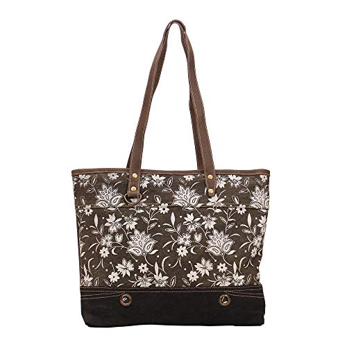 Myra Bag Dawn Upcycled Canvas & Leather Tote Bag S-1443