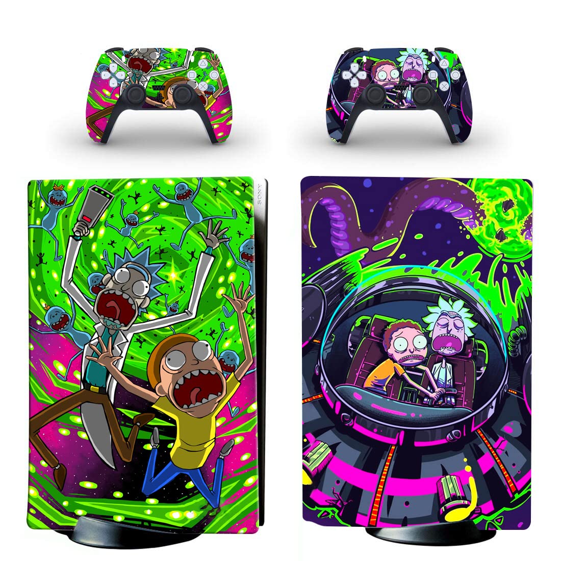 GaeErFut Anime P-S5/Play-station Protectors Skins Cover,P-S5/Play-Station Digital Edition Console Controller Skins Cover Protectors,Bubble-Free Stickers Protectors Accessories for P-S5