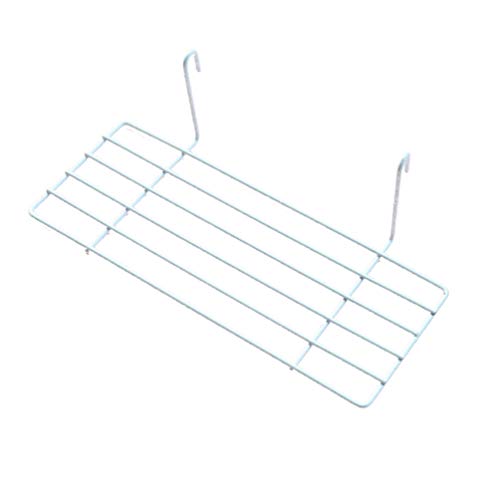 VOSAREA Hanging Straight Shelf for Wire Wall Grid Panel Display Rack Home Room Decor 25x10cm (White)
