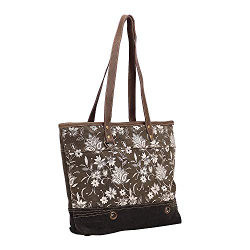 Myra Bag Dawn Upcycled Canvas & Leather Tote Bag S-1443