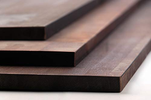 KINMADE Industrial Pipe Shelf Wall Shelf Rustic Wood with Black Iron Pipe 1 Tier