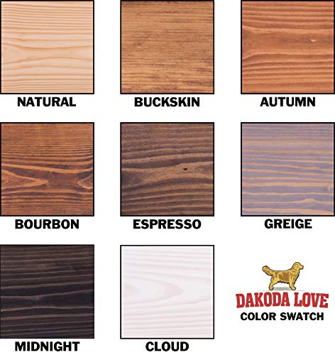 DAKODA LOVE 48" x 8" Butcher Block Solid Wood Floating Shelves | Premium Handmade Quality | Easy Hidden Bracket Wall Mount | Farmhouse Rustic Pine | Set of 2 (Bourbon)