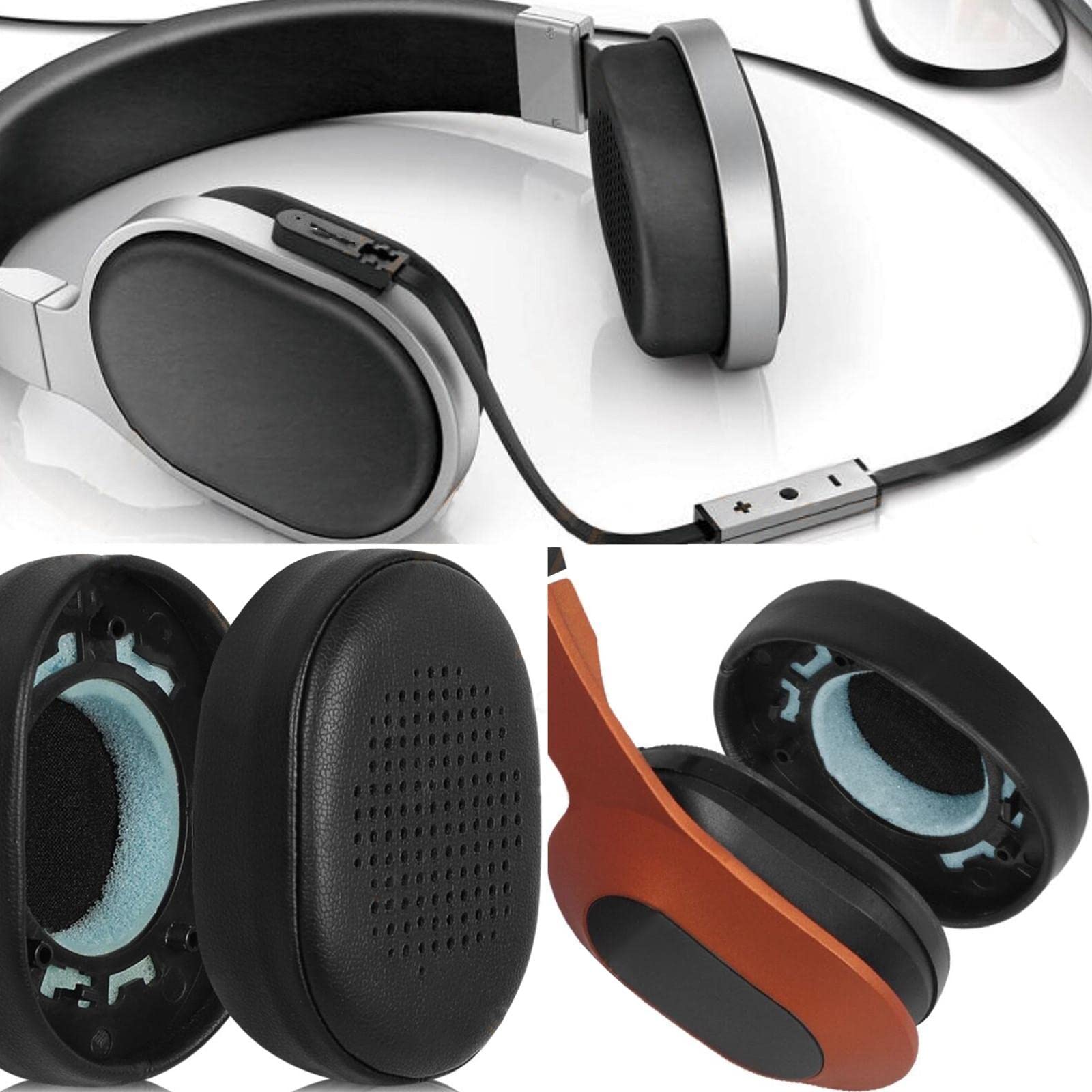 MOOKEENONE Earpads Cushion Covers Replacement Repair Parts for KEF M400 M500 Headsets Accessories Wireless Headphones Accessories