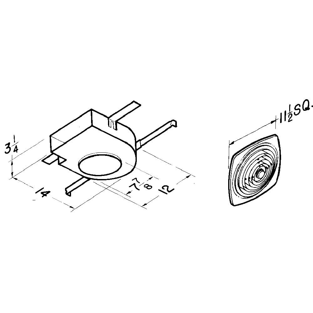 Broan-NuTone 503 Bath Fan, 8-Inch 160 CFM 5.0 Sones, White