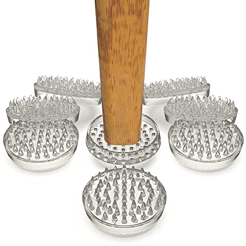 DIY Doctor Furniture Caster Cups - Furniture Coasters for Heavy Furniture - Carpet Protectors for Furniture Legs - Carpet Savers - 53 Spikes on Each Cup - Pack of 8