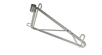 Omega 24" Deep x 60" Wide x 63" High Adjustable 5 Tier Chrome Wall Mount Shelving Kit