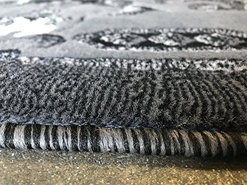 Carpet King Traditional Persian Oriental Octagon Area Rug Grey Black Silver Gray Design 101 ( 7 Feet 3 Inch X 7 Feet 3 Inch )