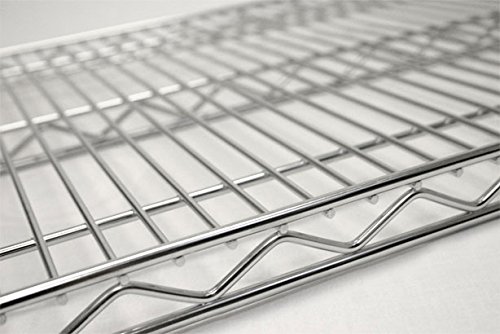 Omega 24" Deep x 60" Wide x 63" High Adjustable 5 Tier Chrome Wall Mount Shelving Kit