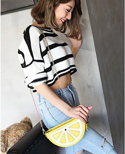 Barabum Novelty Purse Lemon multi function Cross-body Messenger Shoulder Hand Bag Purse for Women and Girls (Lemon)