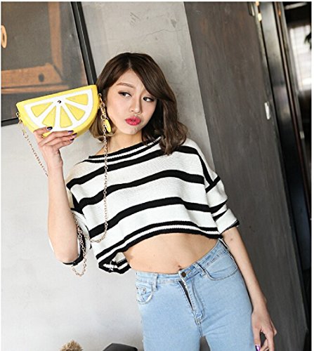 Barabum Novelty Purse Lemon multi function Cross-body Messenger Shoulder Hand Bag Purse for Women and Girls (Lemon)