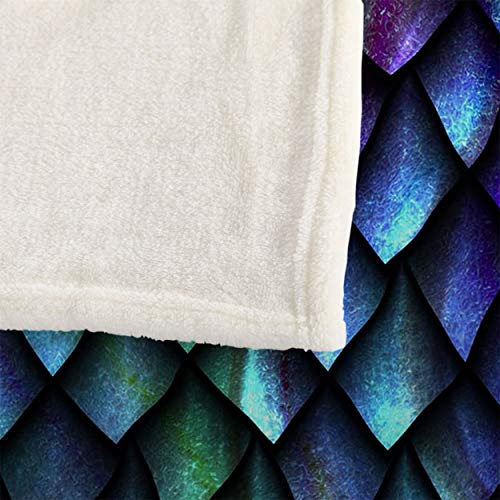 Mugod Reptile Skin Throw Blanket 3D Seamless Texture of Dragon Scales Decorative Soft Warm Cozy Flannel Plush Throws Blankets for Baby Toddler Dog Cat 30 X 40 Inch