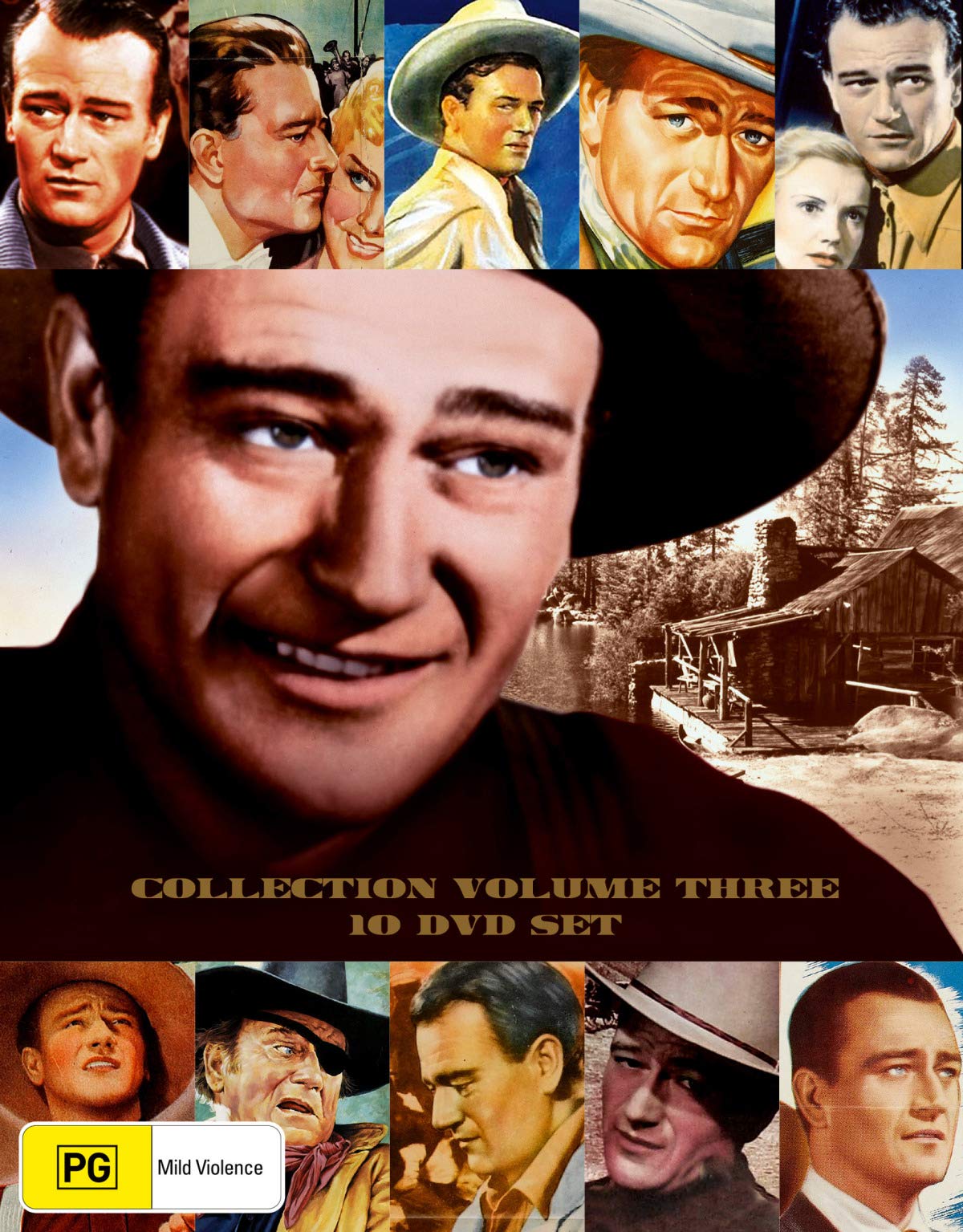John Wayne Collection Vol. 3 - 10-DVD Boxset ( SEVEN SINNERS / SEA SPOILERS / IN OLD CALIFORNIA / KING OF THE PECOS / LADY FOR A NIGHT / WYOMING OUTLA [ NON-USA FORMAT, PAL, Reg.4 Import - Austra