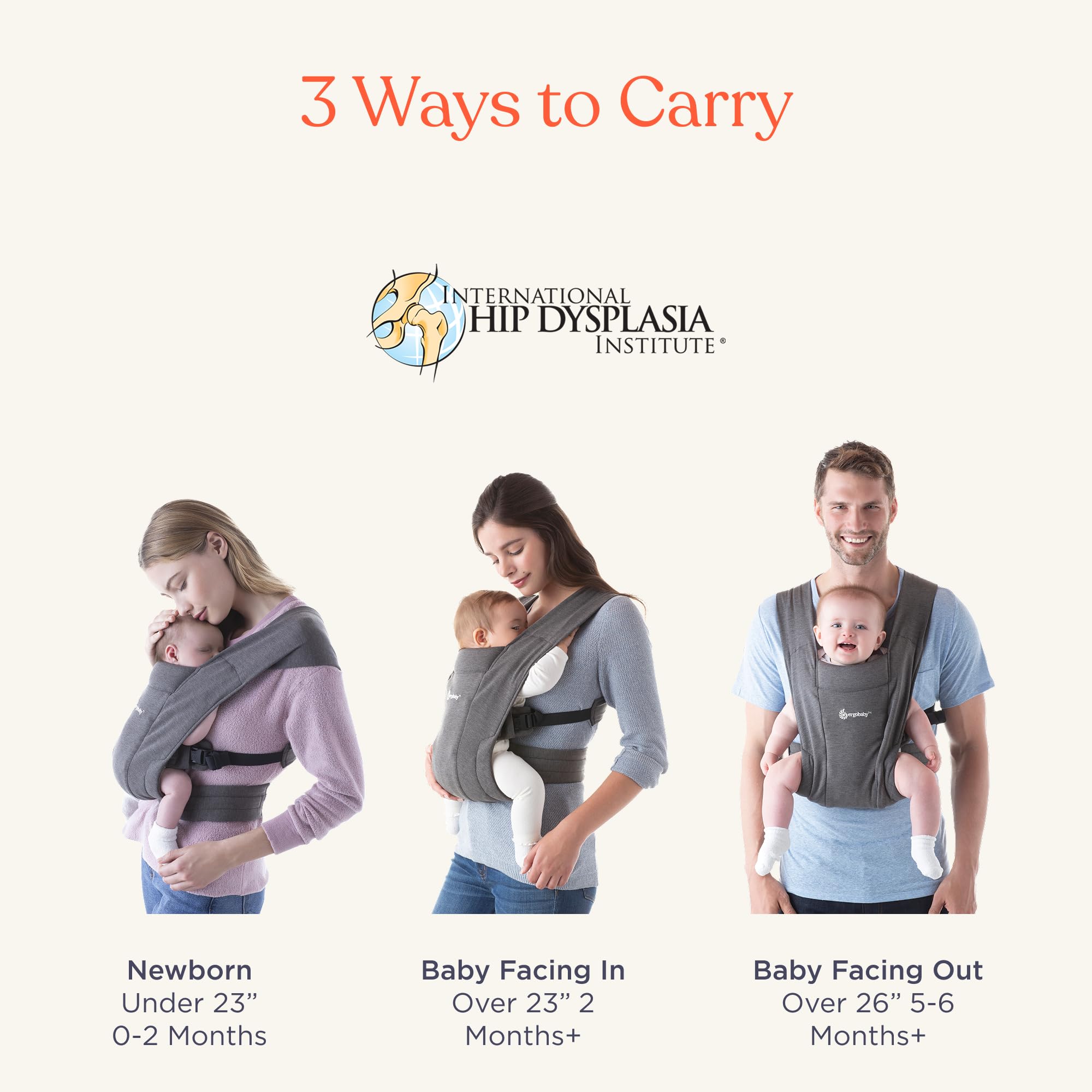Ergobaby Embrace Cozy Newborn Baby Wrap Carrier (7-25 Pounds), Ponte Knit, Pure Black