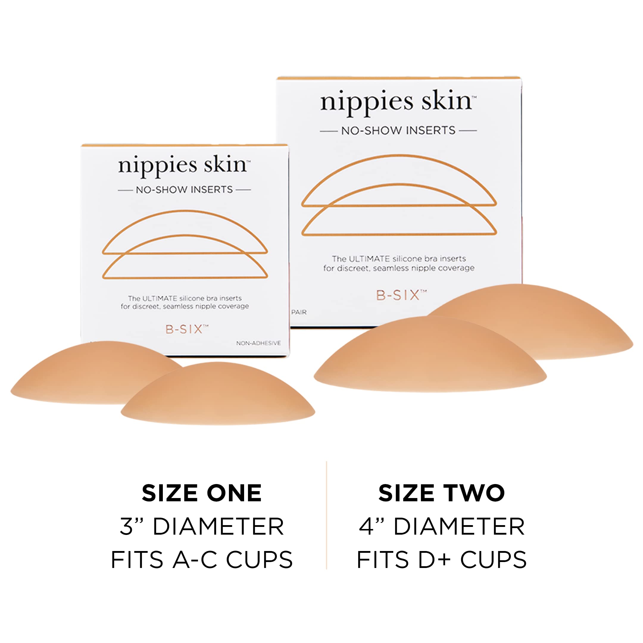 Nippies Non-Adhesive Bra Liner Nipple Covers for Women β Reusable Silicone No-Show Inserts Bra Pad Enhancements with Travel Box