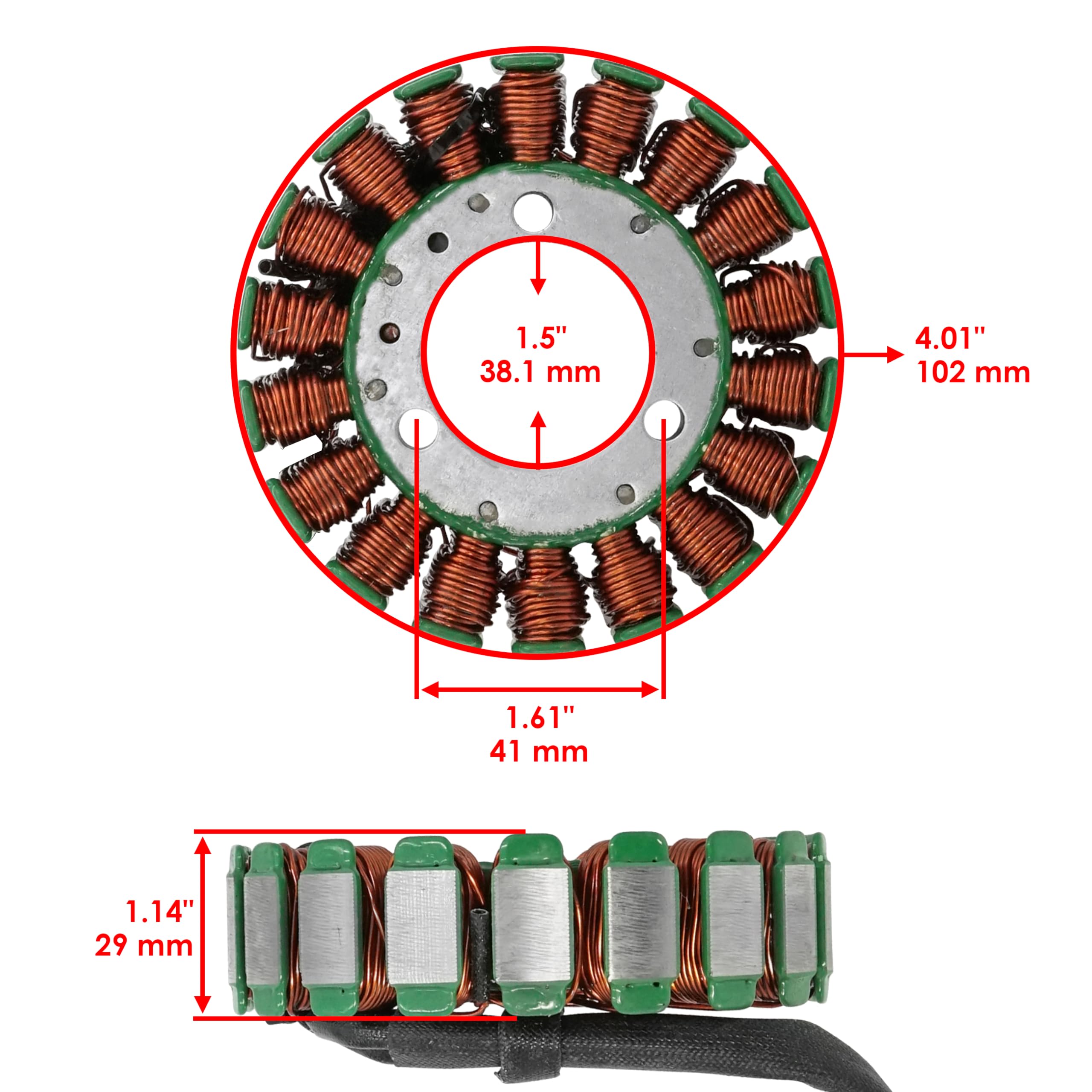 Caltric Stator & Gasket & Regulator Compatible with Kawasaki Lakota 300 Kef300 Kef-300 1995-2000