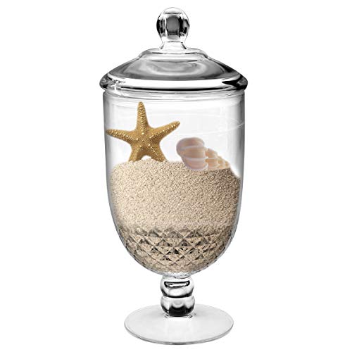 Bekmore Large Apothecary Jar with Airtight Lid in Premium Acrylic, Decorative Weddings Candy Buffet, Break-Resistant and BPA-Free, 55 Ounce