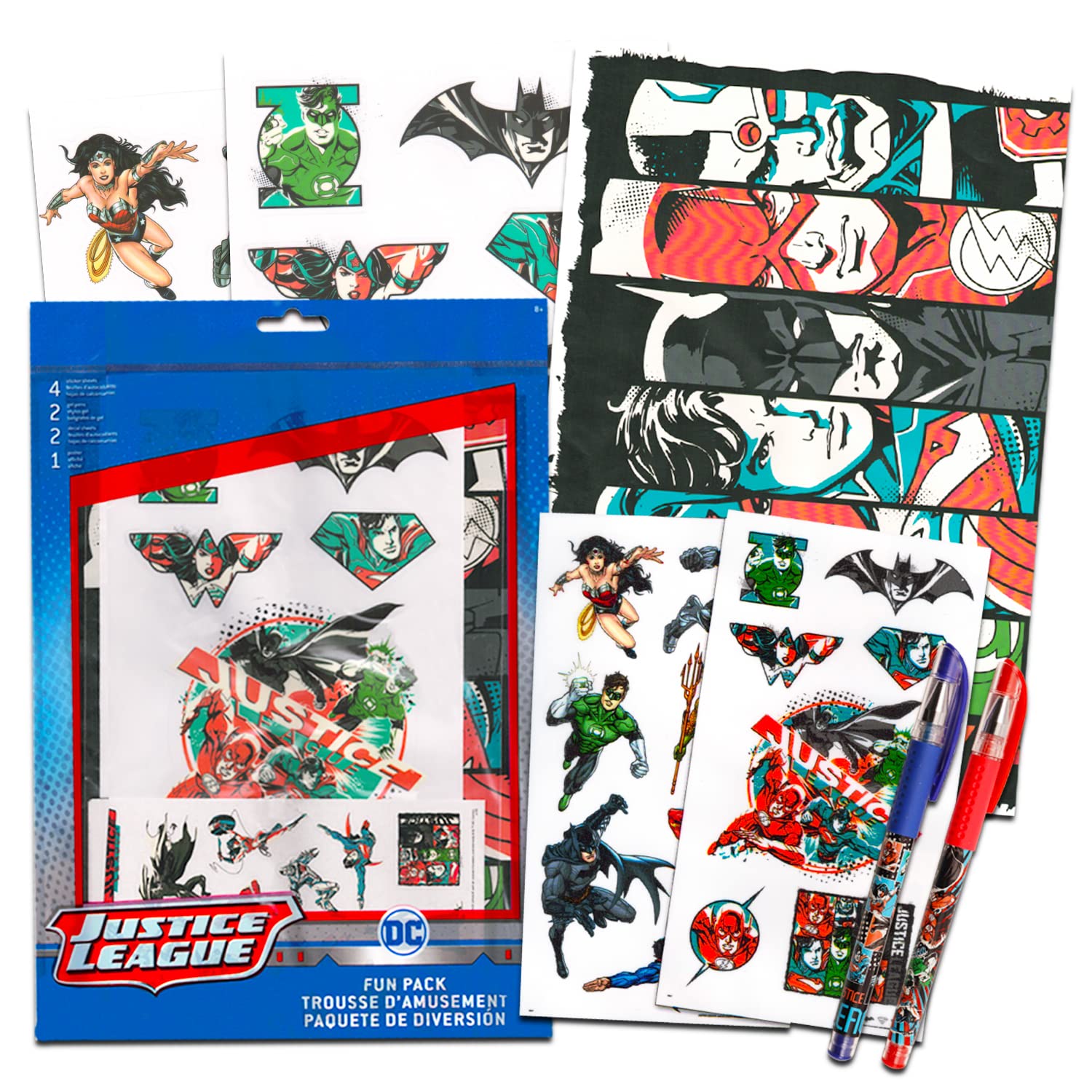 Detective Store Batman Backpack for Boys 8-12 Set - 16'' Batman Backpack for Kids Bundle with Stickers,Stampers,More,Batman School Stuff