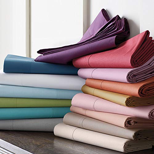 Luxury Flat Sheet on Amazon Elegant Comfort Wrinkle-Free 1500 Premier Hotel Quality 1-Piece Flat Sheet, California King Size, White