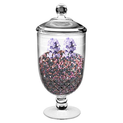 Bekmore Large Apothecary Jar with Airtight Lid in Premium Acrylic, Decorative Weddings Candy Buffet, Break-Resistant and BPA-Free, 55 Ounce