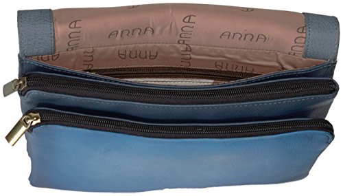 Anna by Anuschka womens Anna Anuschka, Handpainted Leather Medium Saddle Crossbody-love in Paris Cross Body Handbag, Love Paris, One Size US