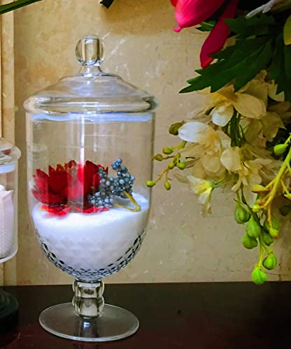 Bekmore Large Apothecary Jar with Airtight Lid in Premium Acrylic, Decorative Weddings Candy Buffet, Break-Resistant and BPA-Free, 55 Ounce