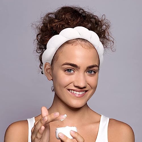 HitModa Spa Headbands for Washing Face or Facial Makeup Headbands Bubble Skincare Headbands Drunk Elephant Terry Cloth Puffy Headbands for Mask Skin Treatment