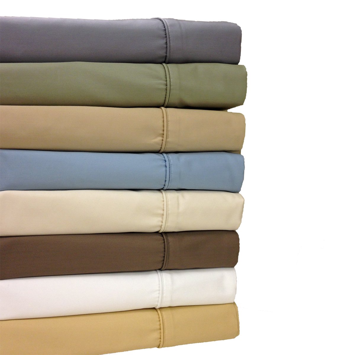 Royal Hotel Bedding 650-Thread-Count Bed Sheets - Wrinkle Free Sheets - Deep Pocket, Cotton Blend, Sateen Sheets, Hypoallergenic, 4 Piece - Queen - Ivory