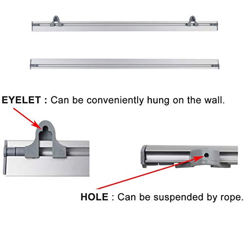 Banner Hanger Poster Rails Wall Hanger Aluminum Material,for Photo Picture Canvas Painting Artwork,Matt Silver(36 inches Wide)