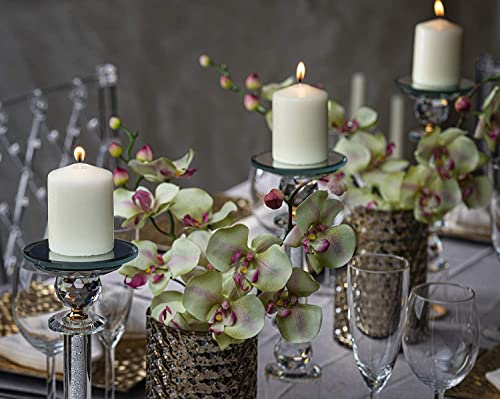 BOLSIUS 20 Count 1.6 x 2.4 Inch Ivory 'Small' Pillar Candles - 7 Burn Hours - Premium European Quality - Unscented Dripless and Smokeless Wedding, Party, Restaurant, & Special Occasion Candle Set