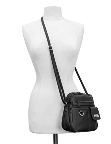 MultiSac womens Multisac North South Mini Zip Around Crossbody Bag Cross Body, Black, One Size US