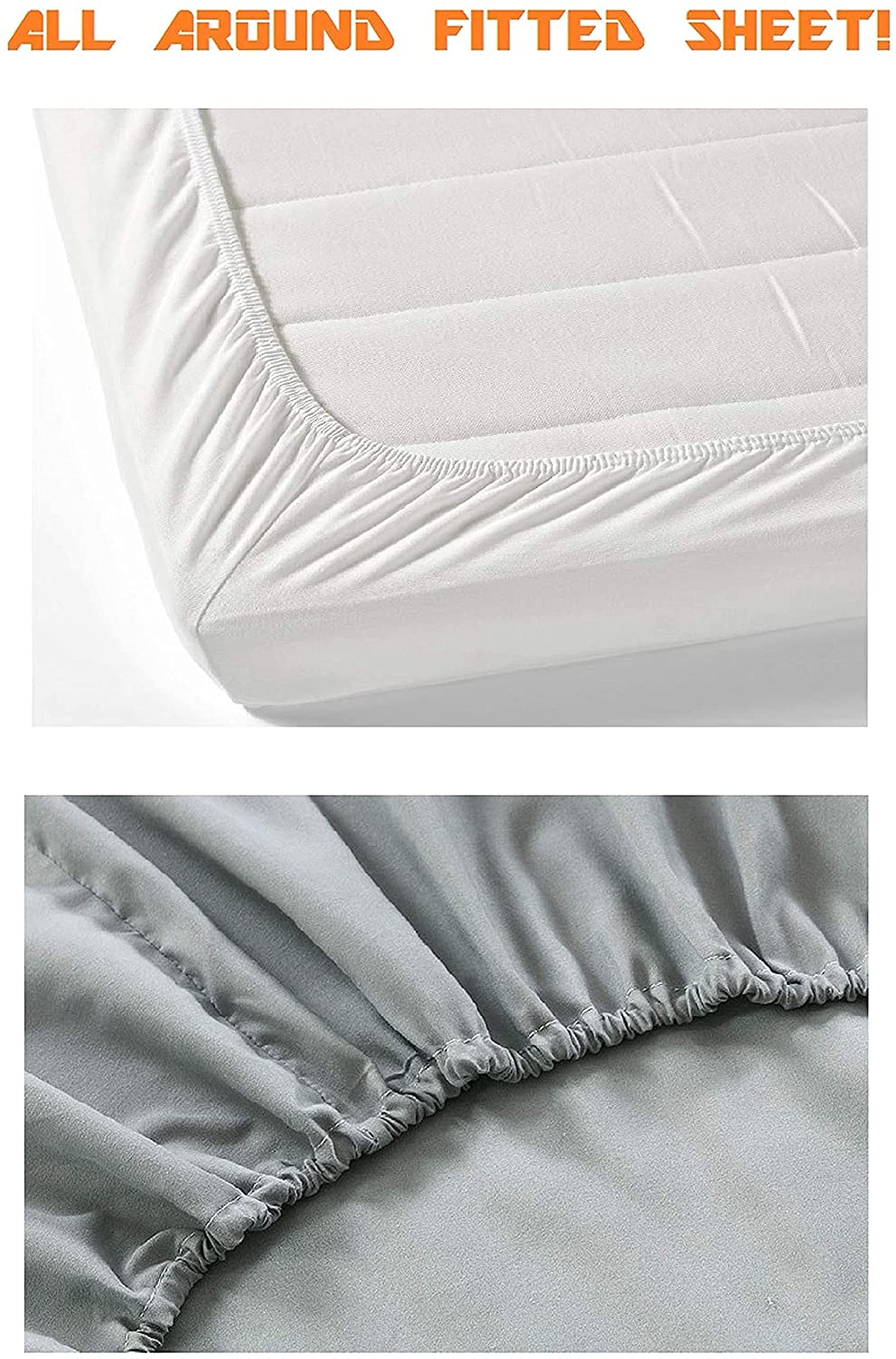 Elegant Comfort 1500 Premium Hotel Quality 1-Piece Fitted Sheet, Softest Quality Microfiber - Deep Pocket up to 16 inch, Wrinkle and Fade Resistant, California King, White