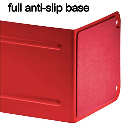 Acrimet Premium Metal Bookends (Heavy Duty) (Red Color) (1 Pair)