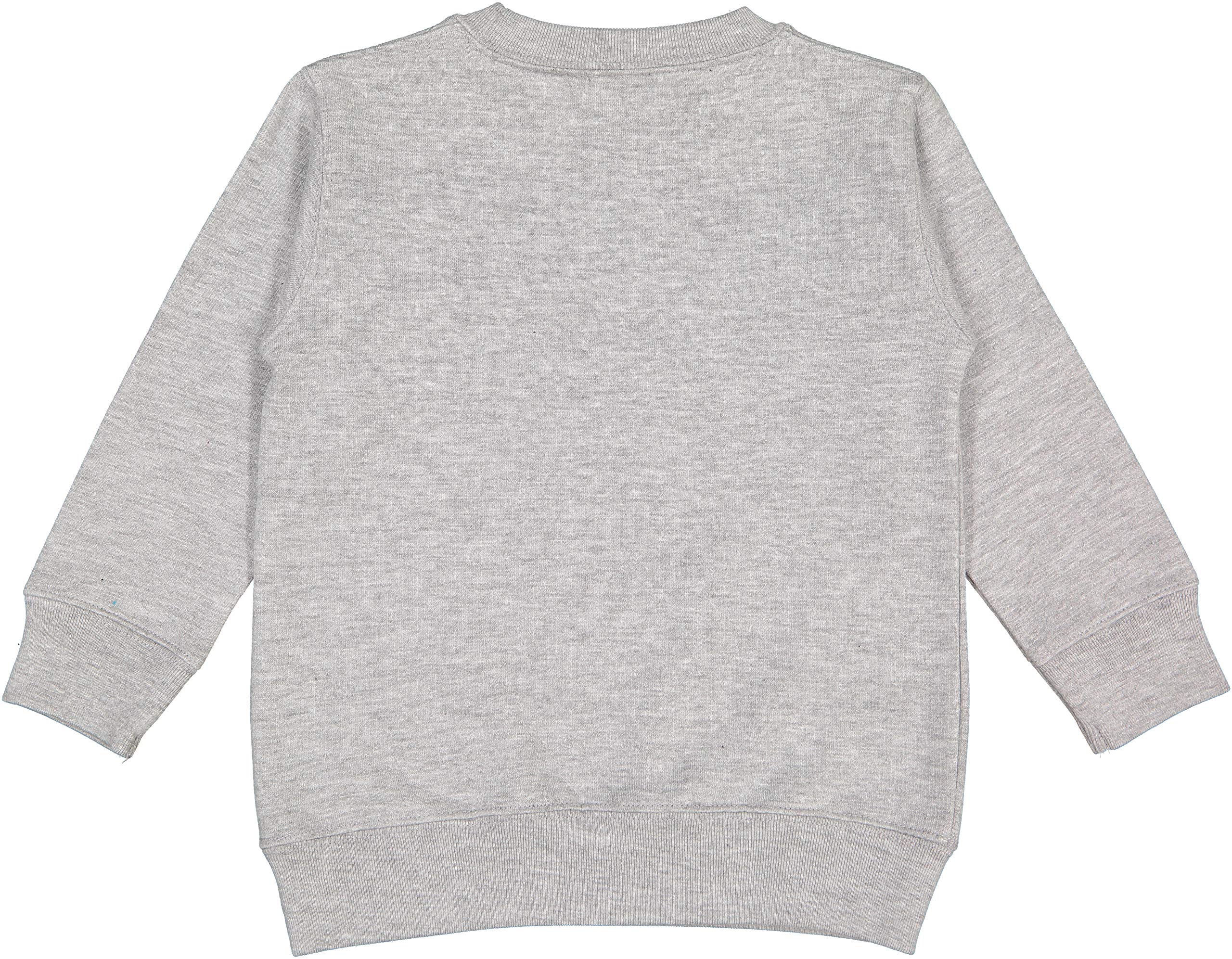 RABBIT SKINS Toddler Fleece Long Sleeve Pullover Sweatshirt, Heather, 4T